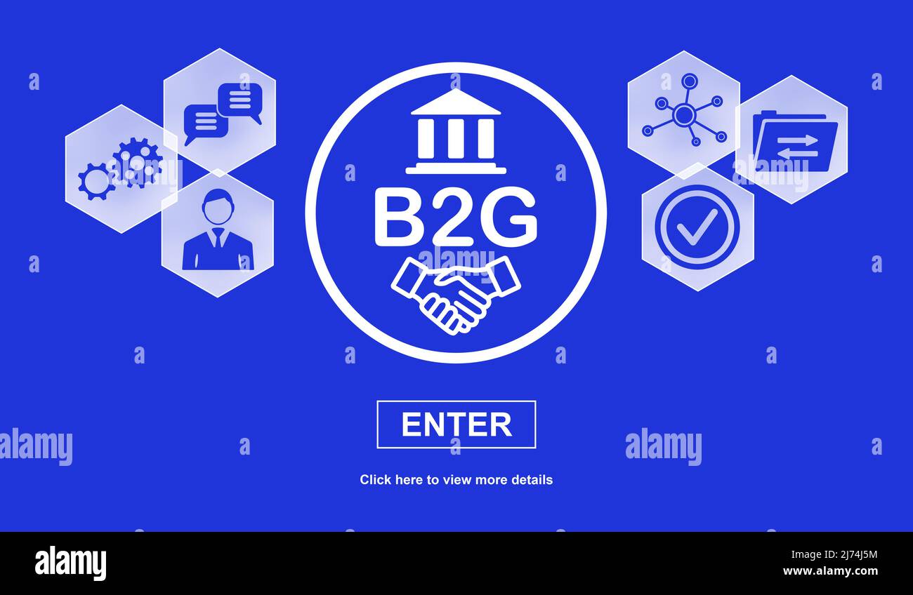 Illustration of a b2g concept Stock Photo - Alamy