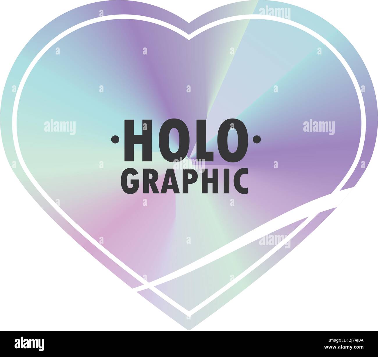 holographic shape heart Stock Vector Image & Art - Alamy