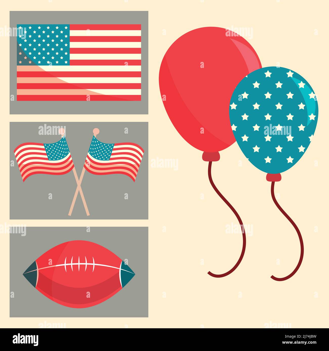 USA icon set Stock Vector Image & Art - Alamy