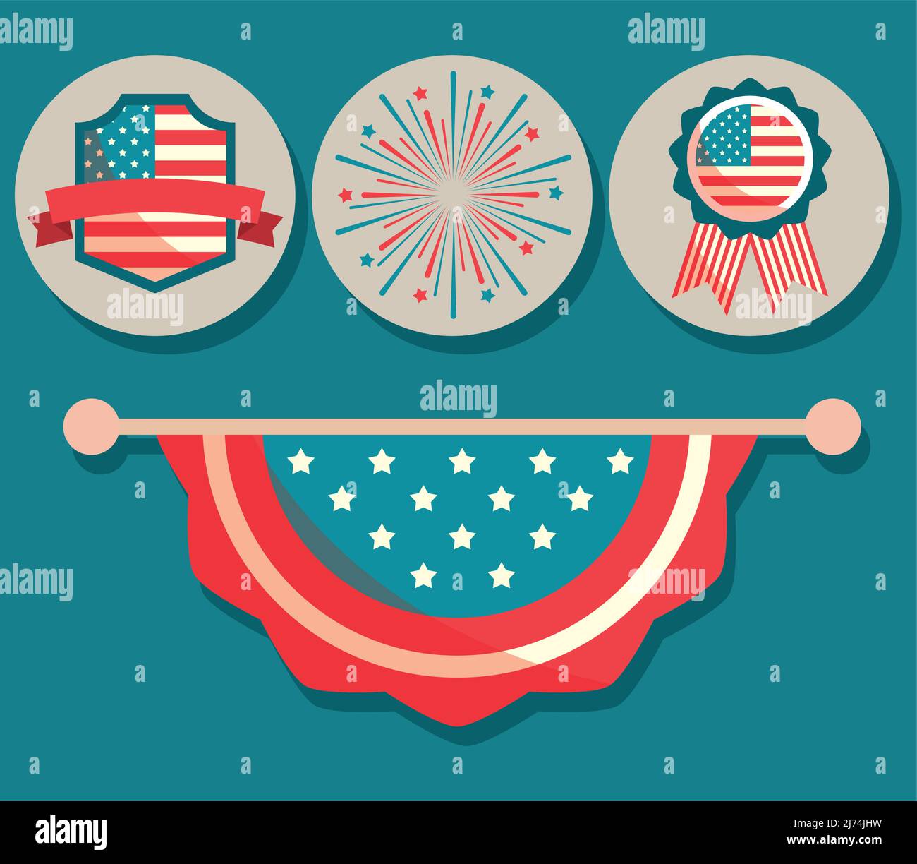 USA celebration icons Stock Vector Image & Art - Alamy