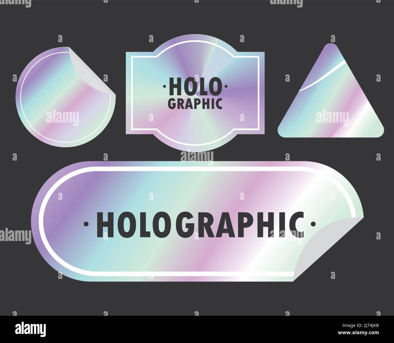 icons set hologram labels Stock Vector Image & Art - Alamy