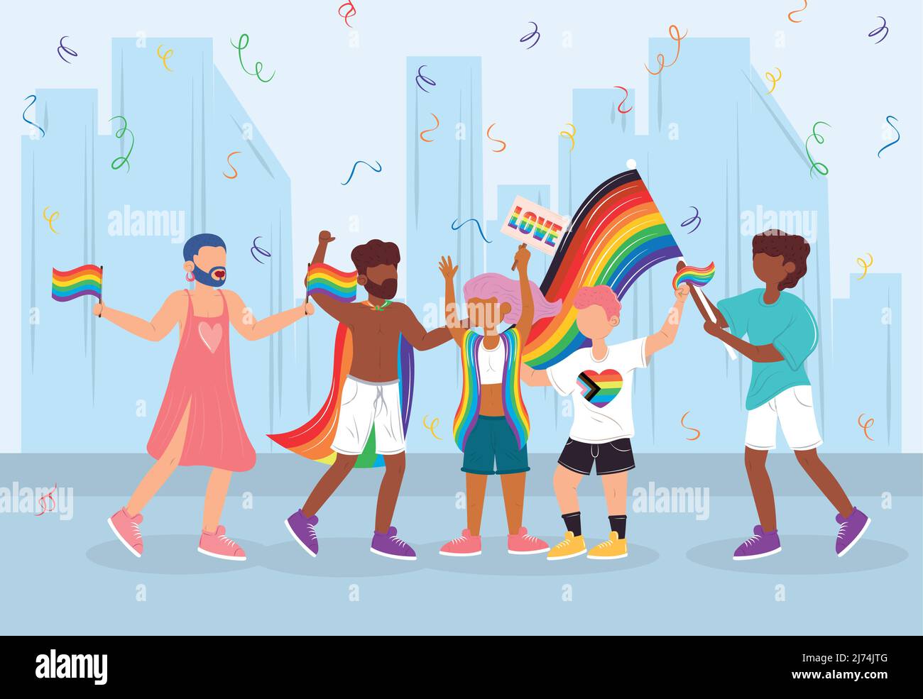 Lgbt rainbow flags Stock Vector Images - Alamy