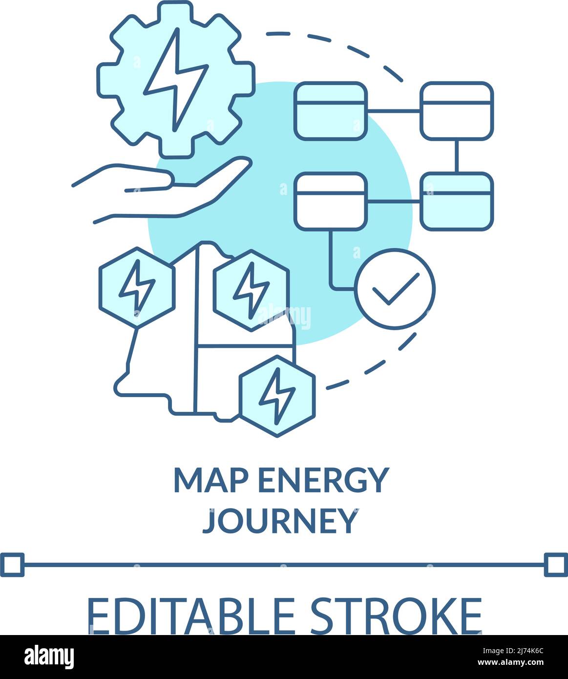 Map energy journey turquoise concept icon Stock Vector Image & Art - Alamy