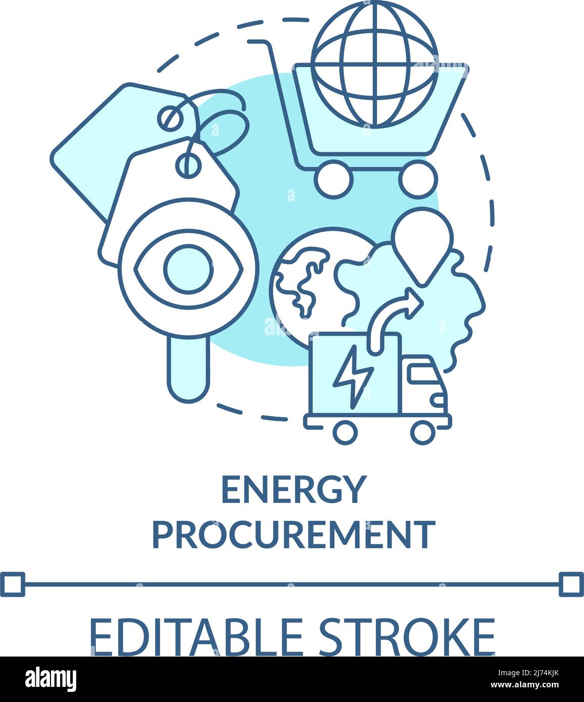 Energy procurement turquoise concept icon Stock Vector Image & Art - Alamy