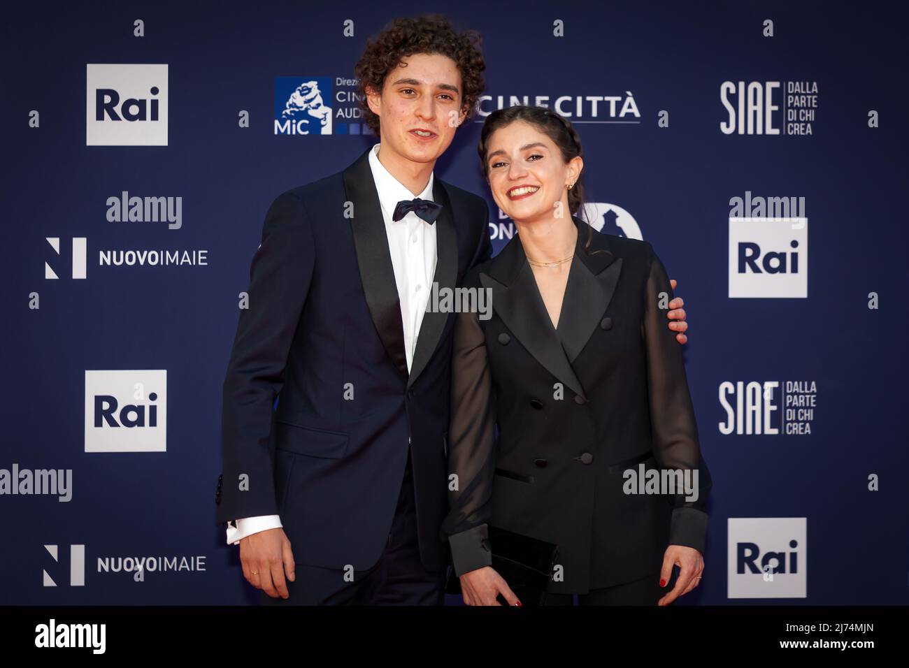 May 3, 2022, Rome, RM, Italy: Filippo Scotti with his sister attends ...