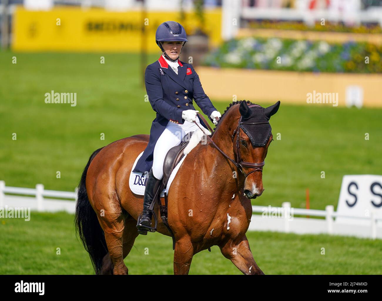 Laura Collett on London 52 during the dressage test on day three of the ...