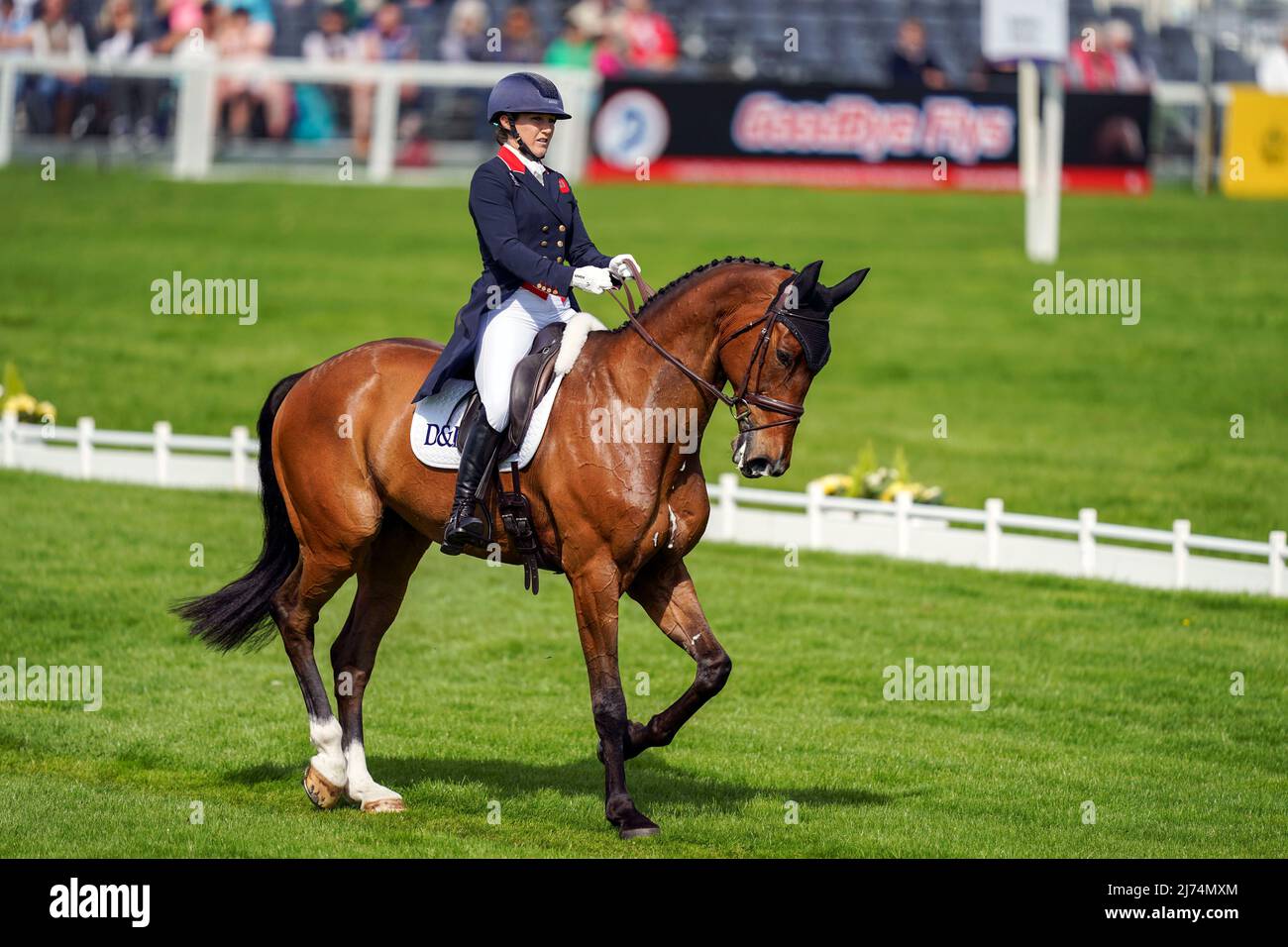 Laura Collett on London 52 during the dressage test on day three of the ...