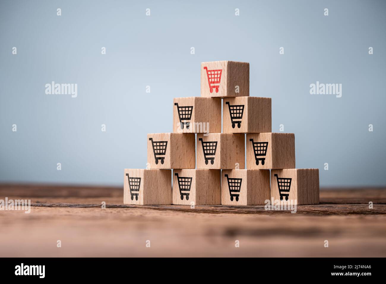 Shop Cart Icon. Shopping Commerce Blocks. Retail Market Stock Photo - Alamy