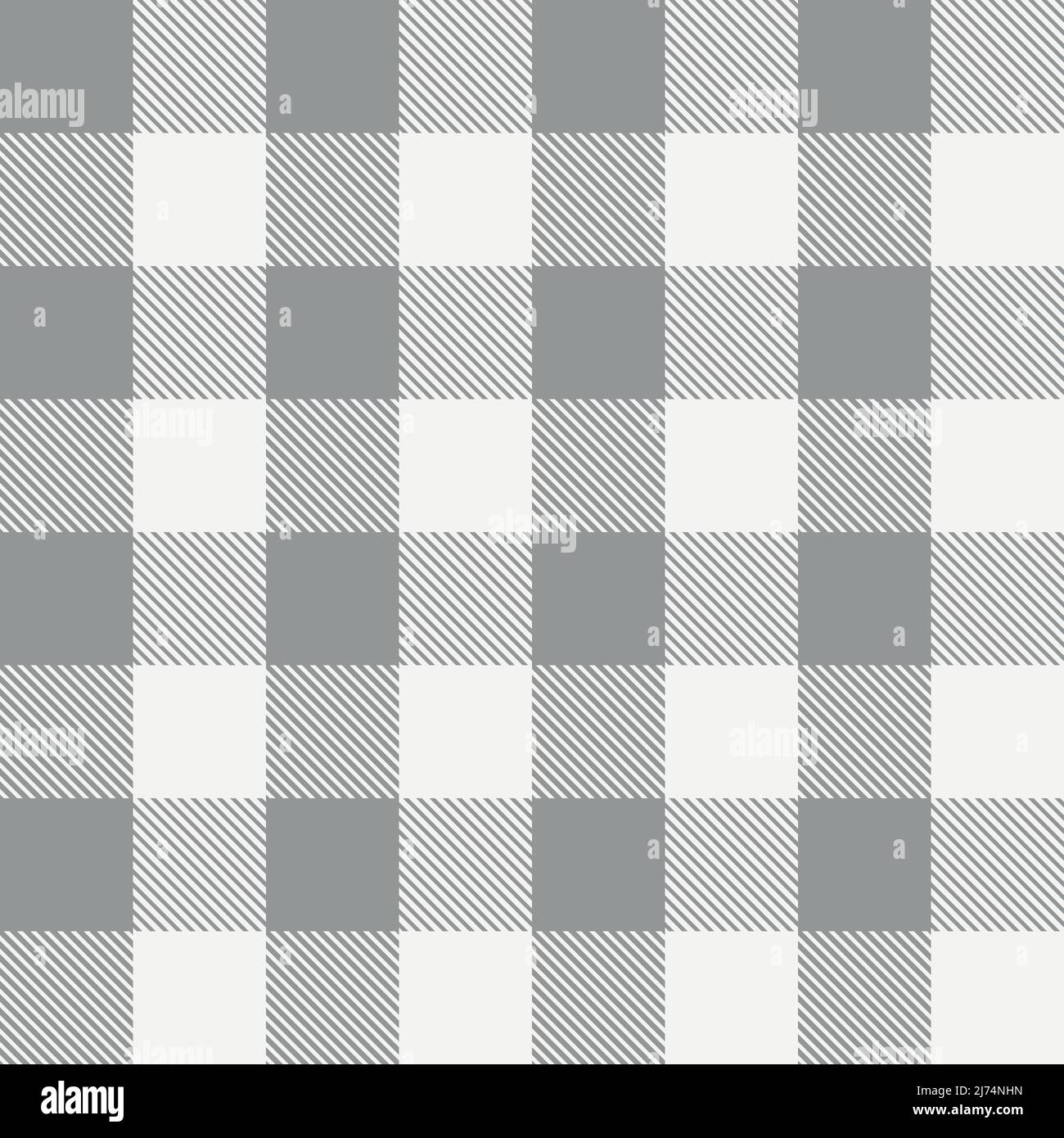White and grey Scotland textile seamless pattern. Fabric texture check ...