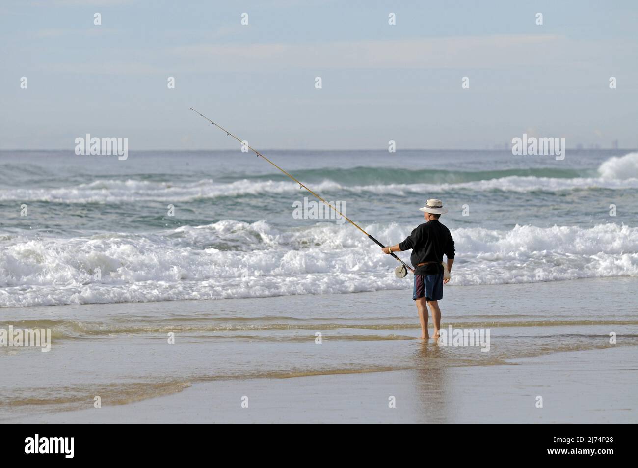 Surfcasting beach fishing hi-res stock photography and images - Alamy