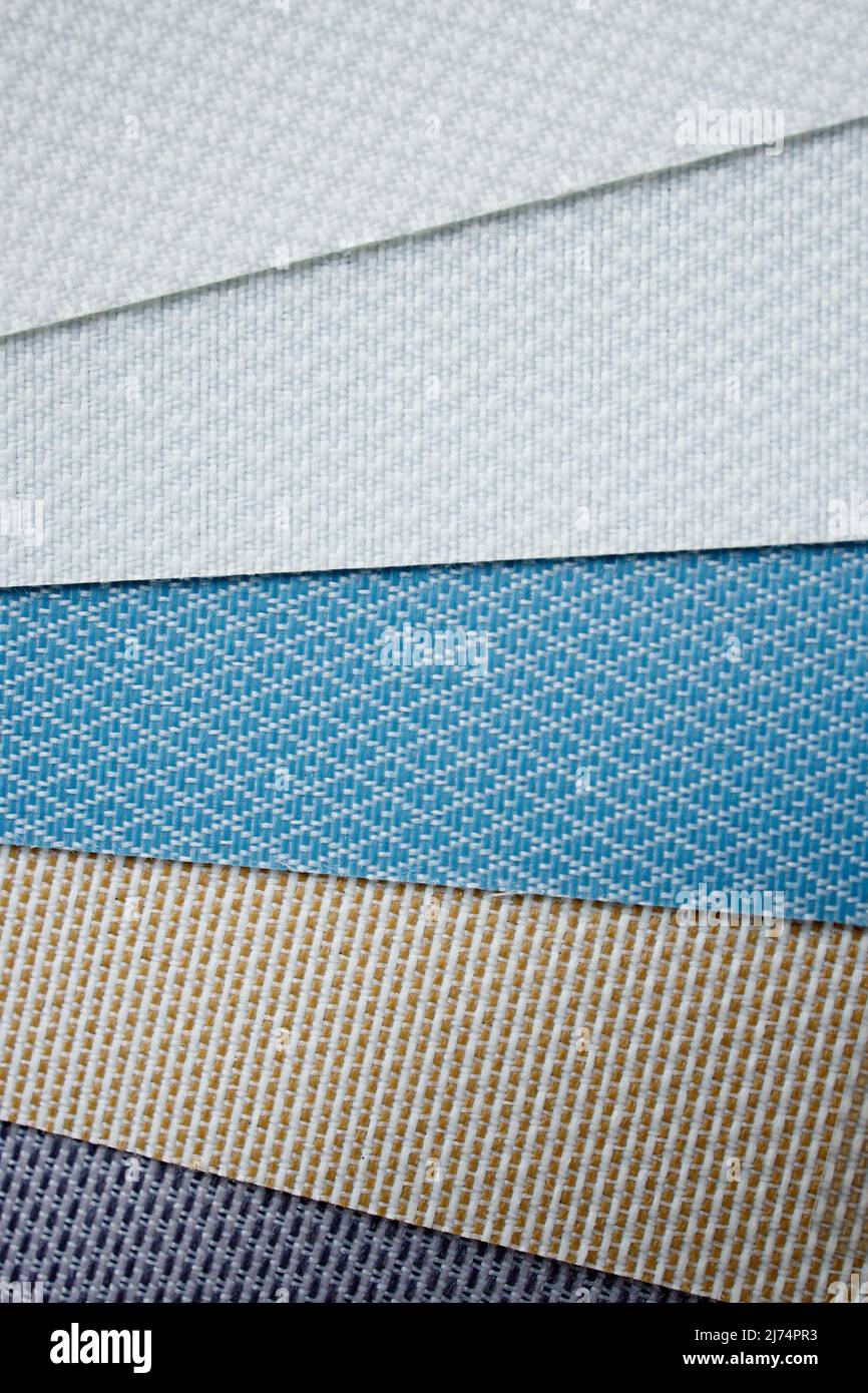 Catalog of different shades of fabric colors. Variety of color of dense ...