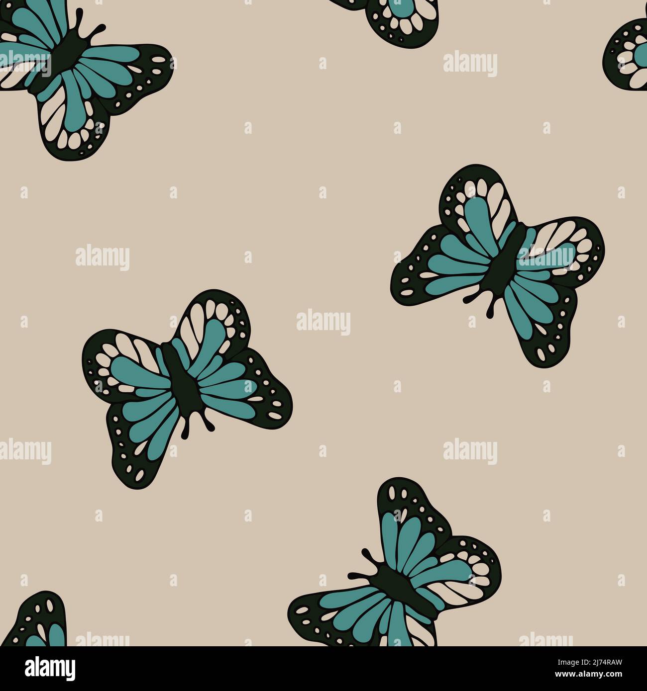 Black and cream butterfly Stock Vector Images - Alamy