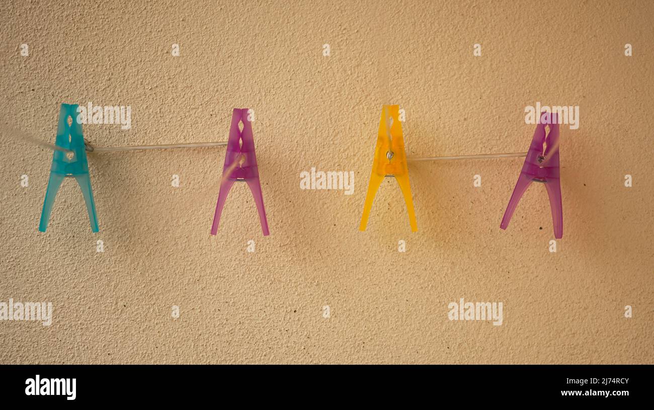 Hanging washing retro hi-res stock photography and images - Alamy
