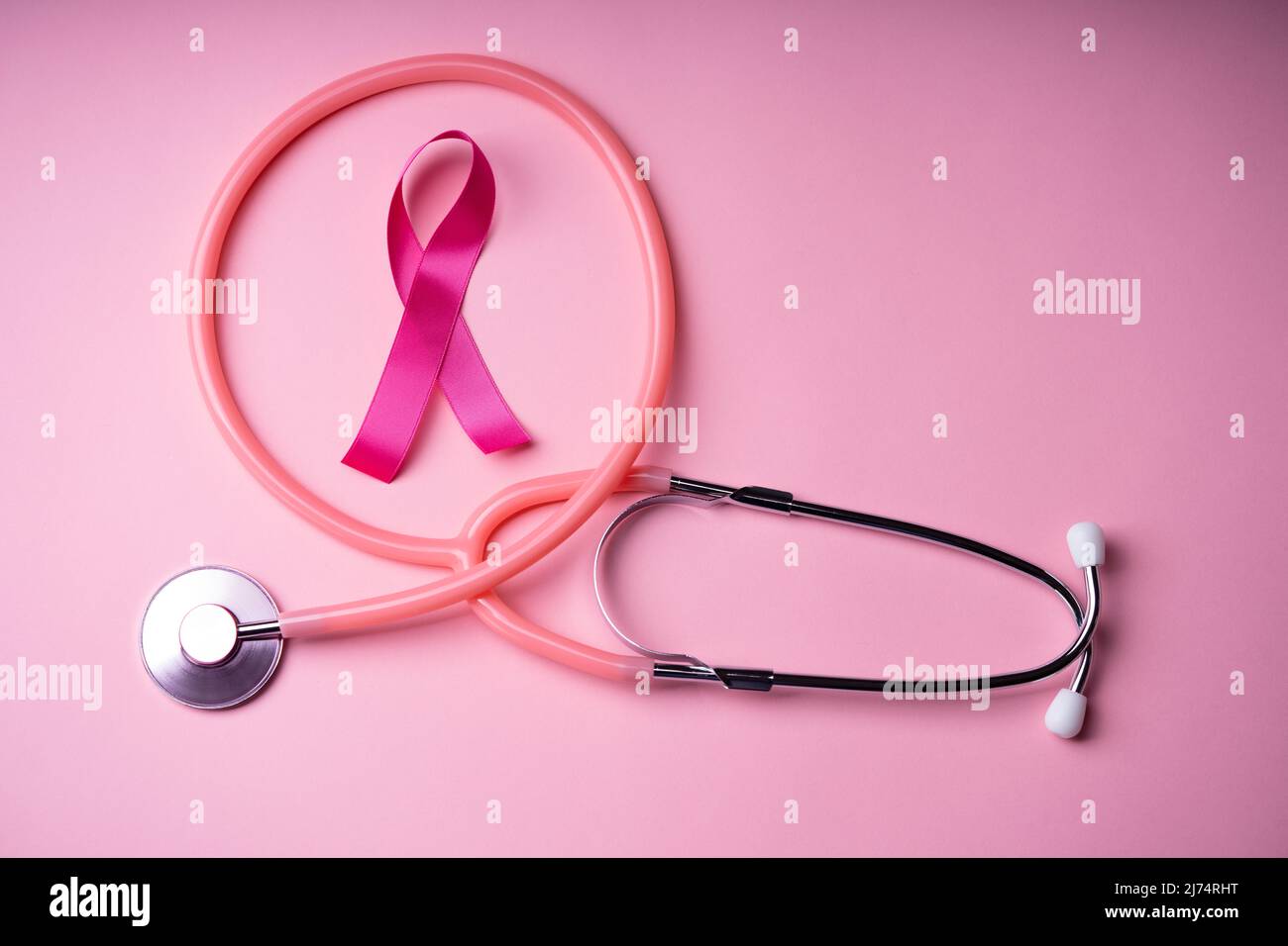 Stethoscope Health Care Medicine Concept. Pink Medical Object Stock ...