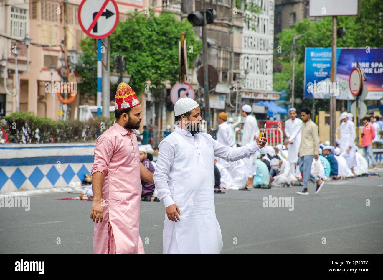 selfie time during eid namaz Stock Photo - Alamy
