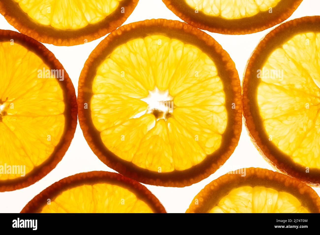 Above view of oranges close up vibrant background Stock Photo - Alamy