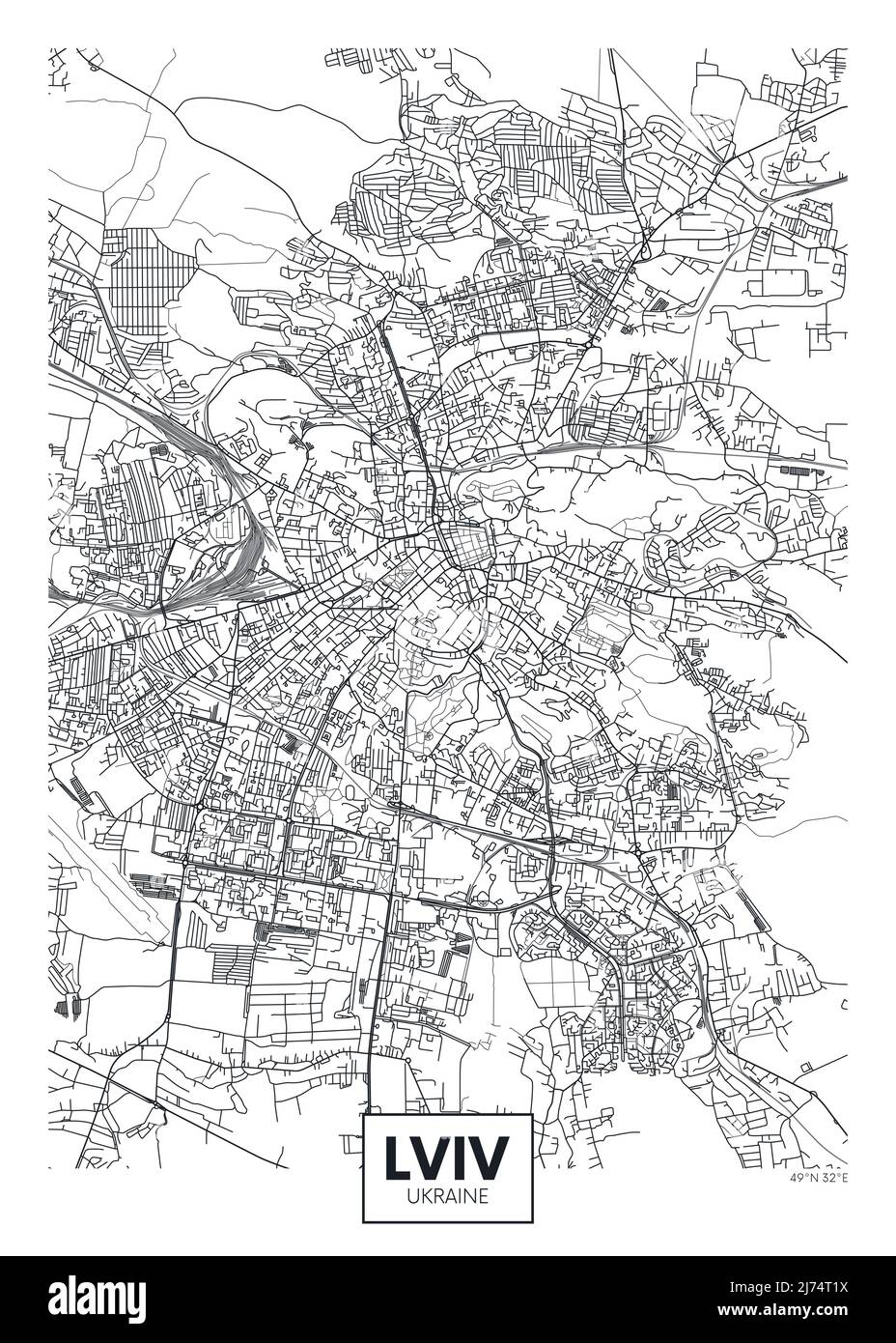 Map of lviv hi-res stock photography and images - Alamy