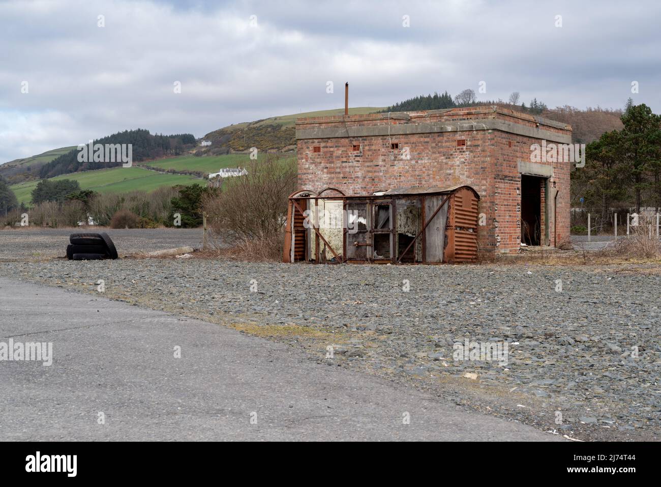 Cairnryan Military Harbour Machine Room Building Stock Photo - Alamy