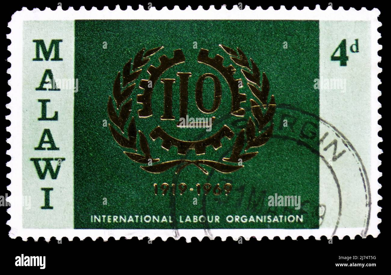 MOSCOW, RUSSIA - MARCH 27, 2022: Postage stamp printed in Malawi shows ...