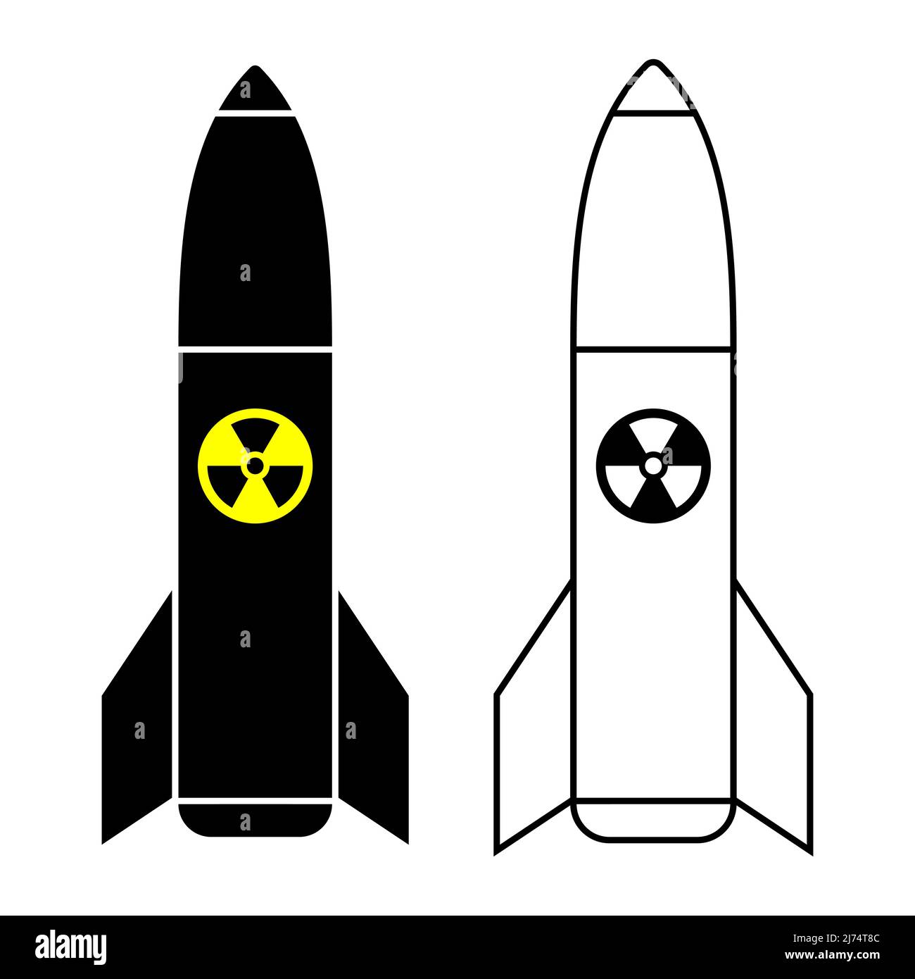 Nuclear bomb black flat Cut Out Stock Images & Pictures - Alamy