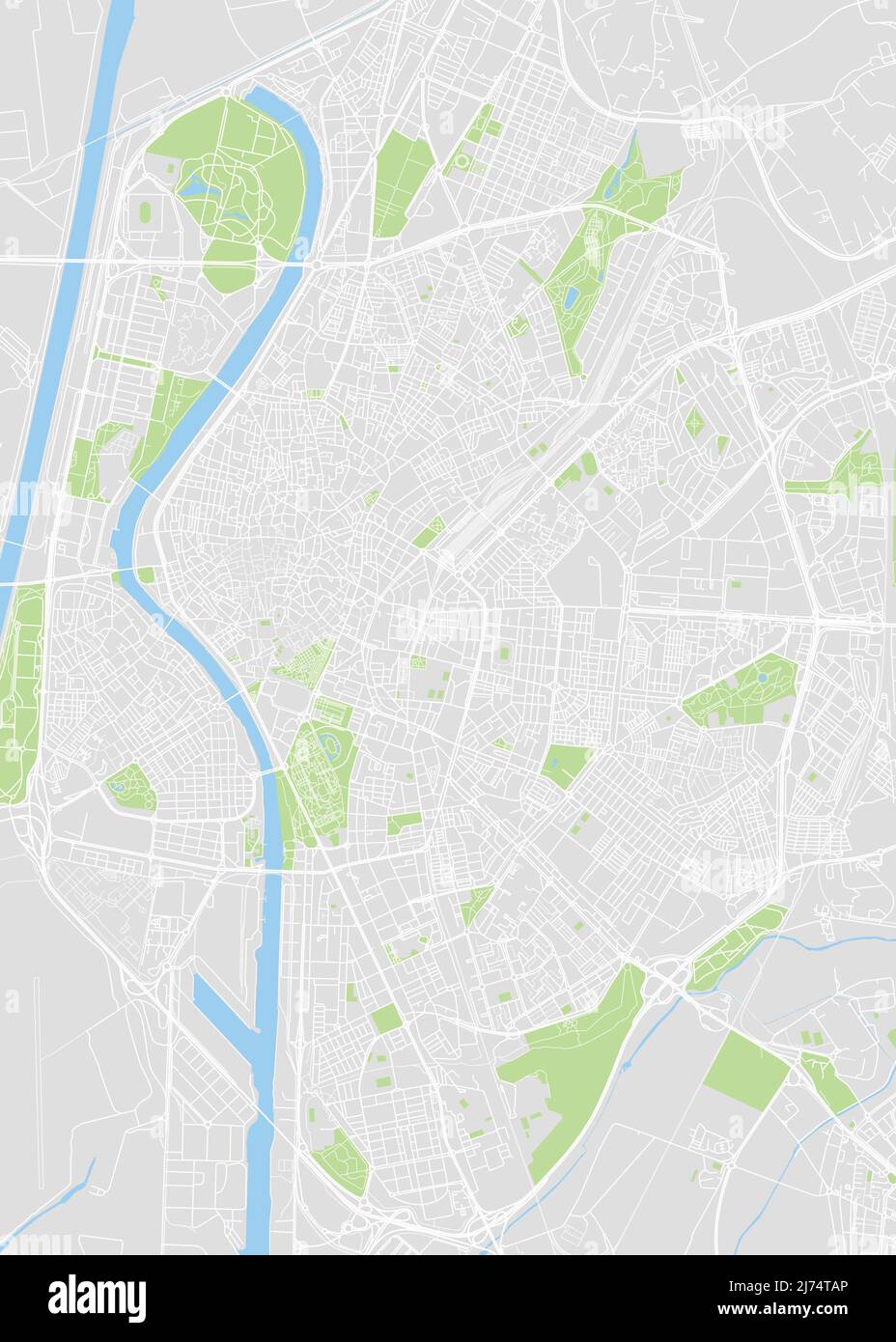 City map Seville, color detailed plan, vector illustration Stock Vector ...