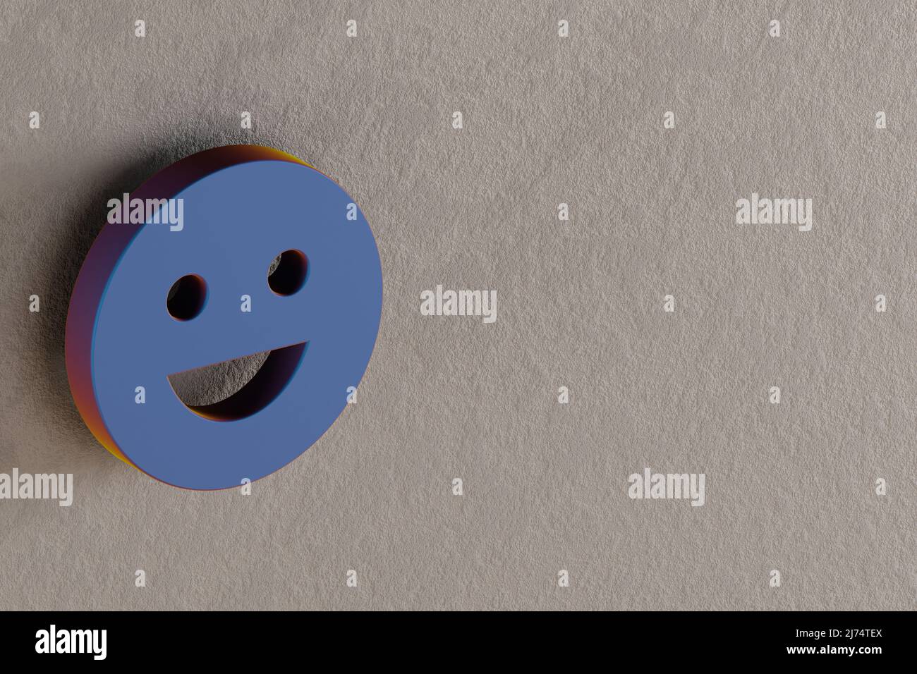 Beautiful abstract illustrations Blue Emoji Emotions symbol icons on a ...