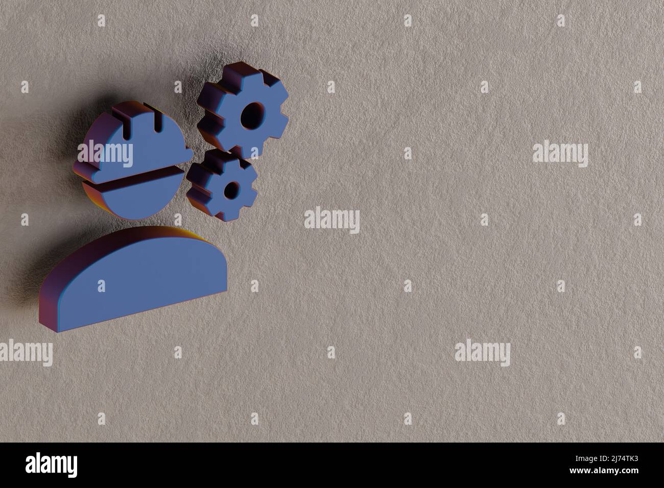 Beautiful abstract illustrations Blue Engineering symbol icons on a ...