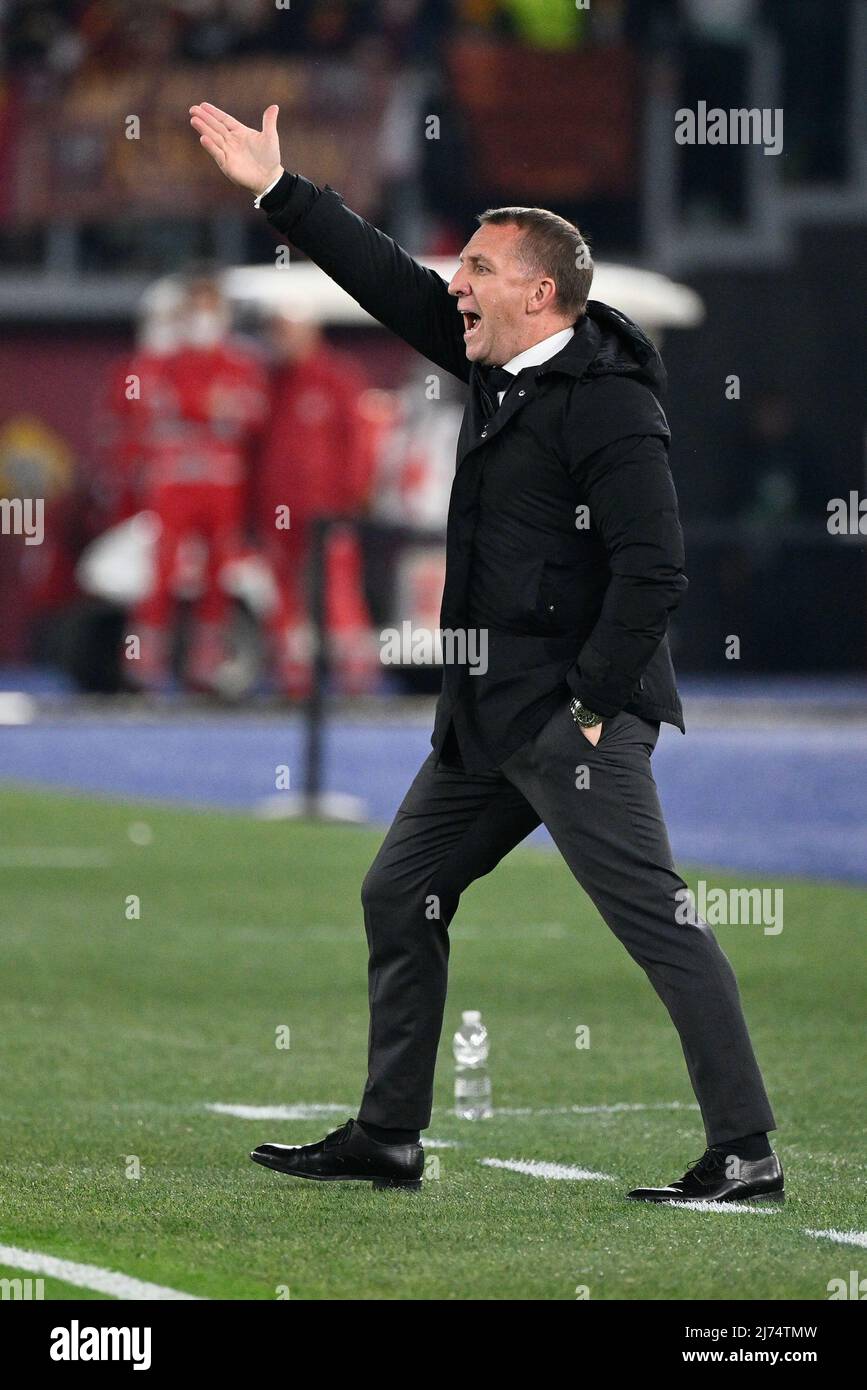 Brendan Rodgers coach (Leicester City) during the UEFA Europa ...