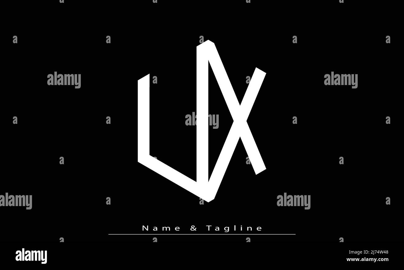 Alphabet letters Initials Monogram logo UX , XU Stock Vector Image ...