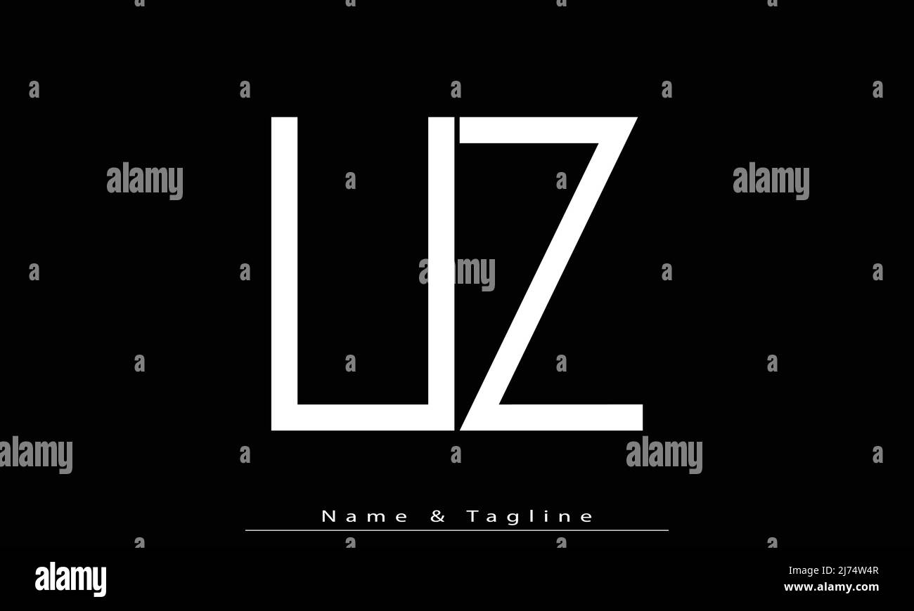 Letter uz logo Stock Vector Images - Alamy