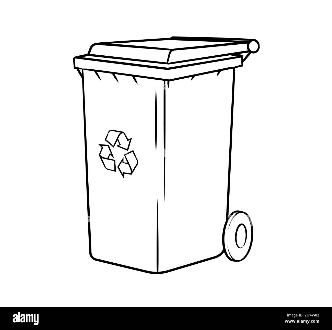 Classic recycle bin vector stock illustration Stock Vector Image & Art ...