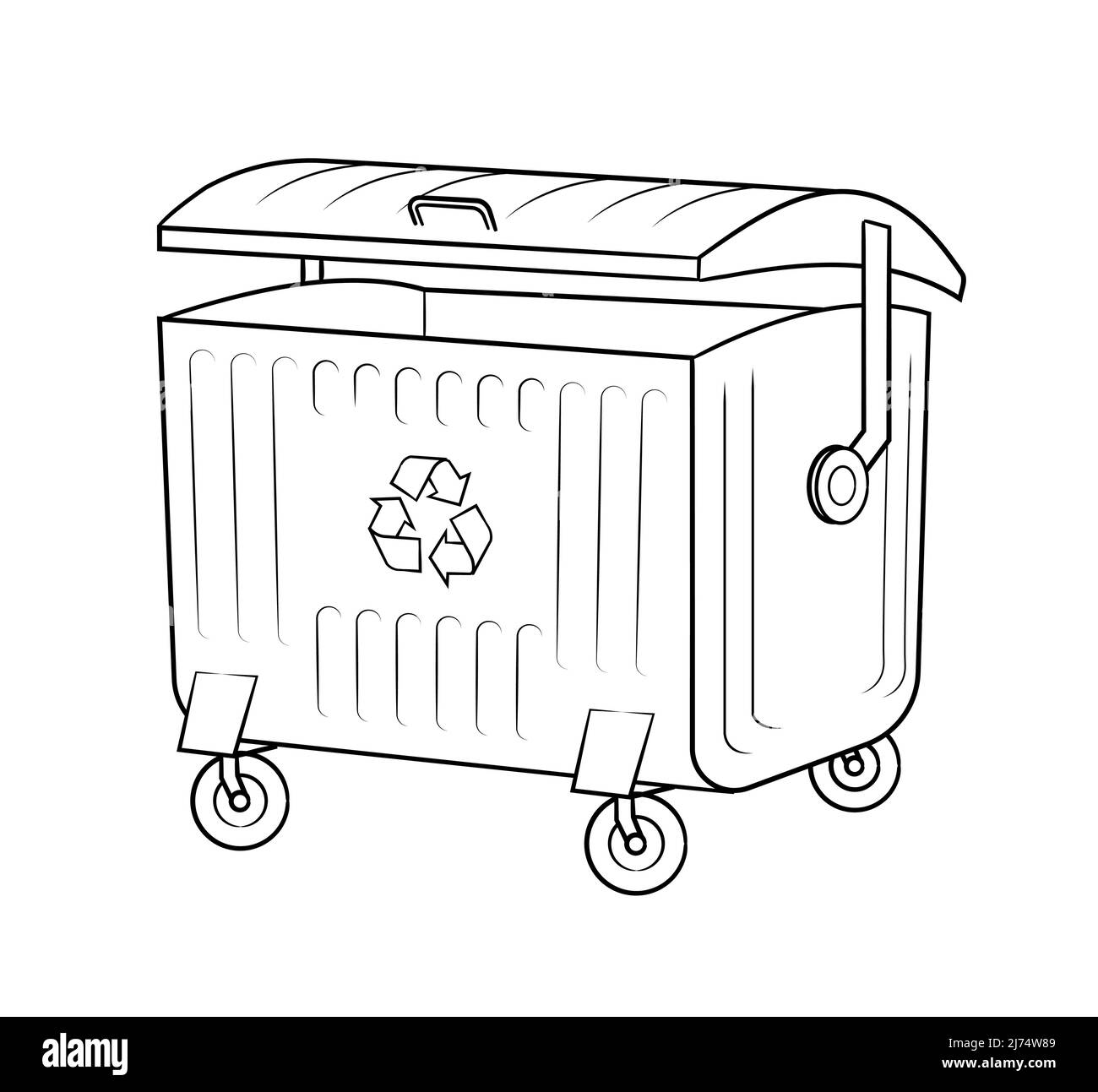 Classic recycle bin vector stock illustration Stock Vector Image & Art ...