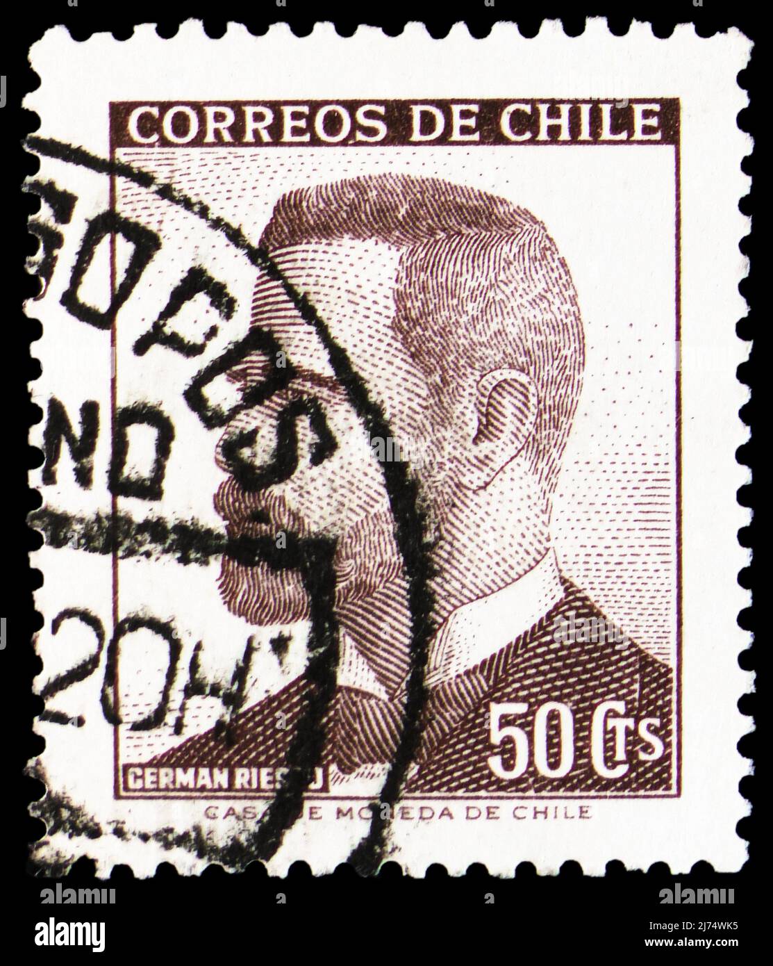 MOSCOW, RUSSIA - MARCH 27, 2022: Postage stamp printed in Chile shows ...