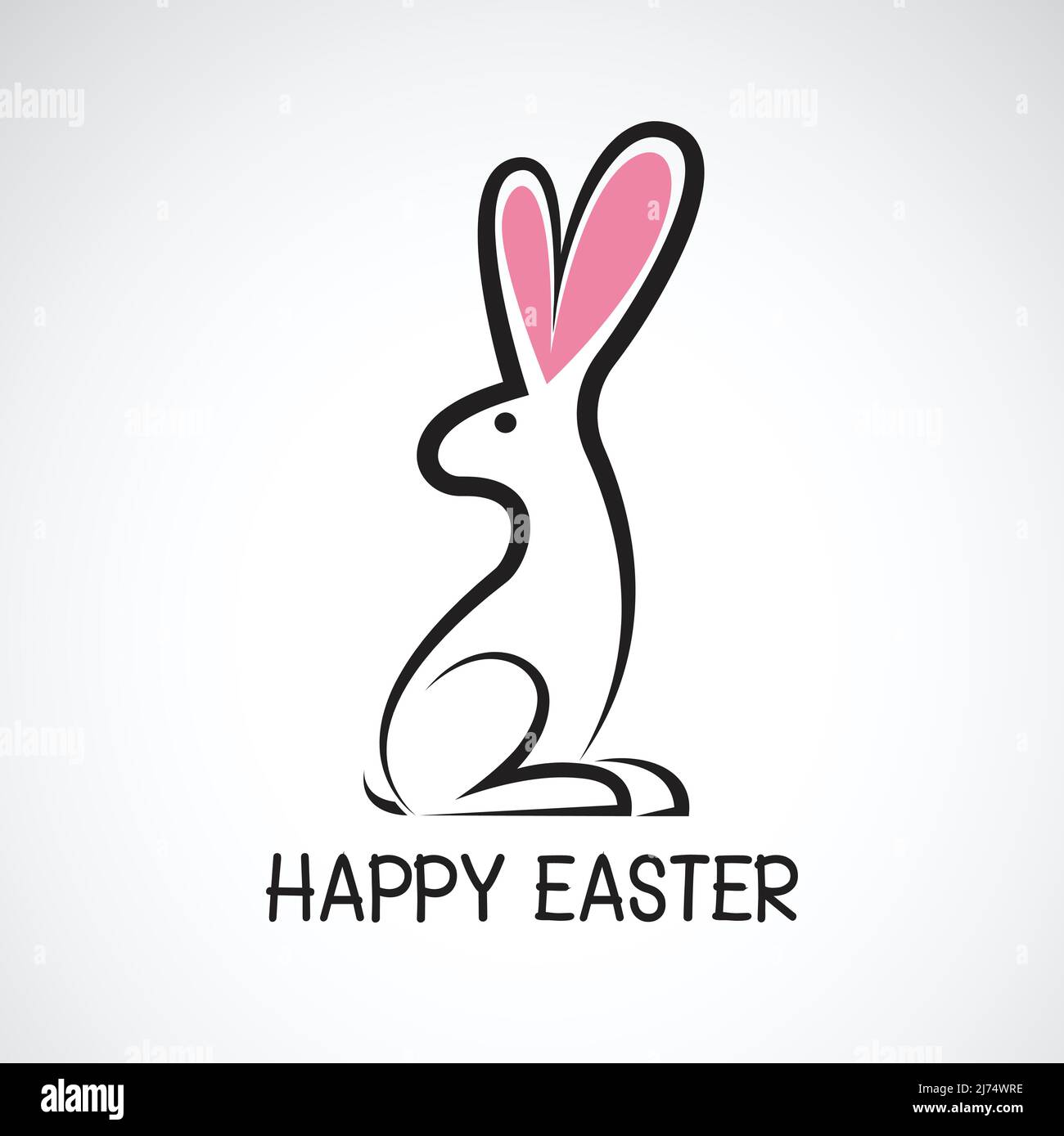 Vector of cute easter bunny vector illustration. Rabbit. Greeting card ...