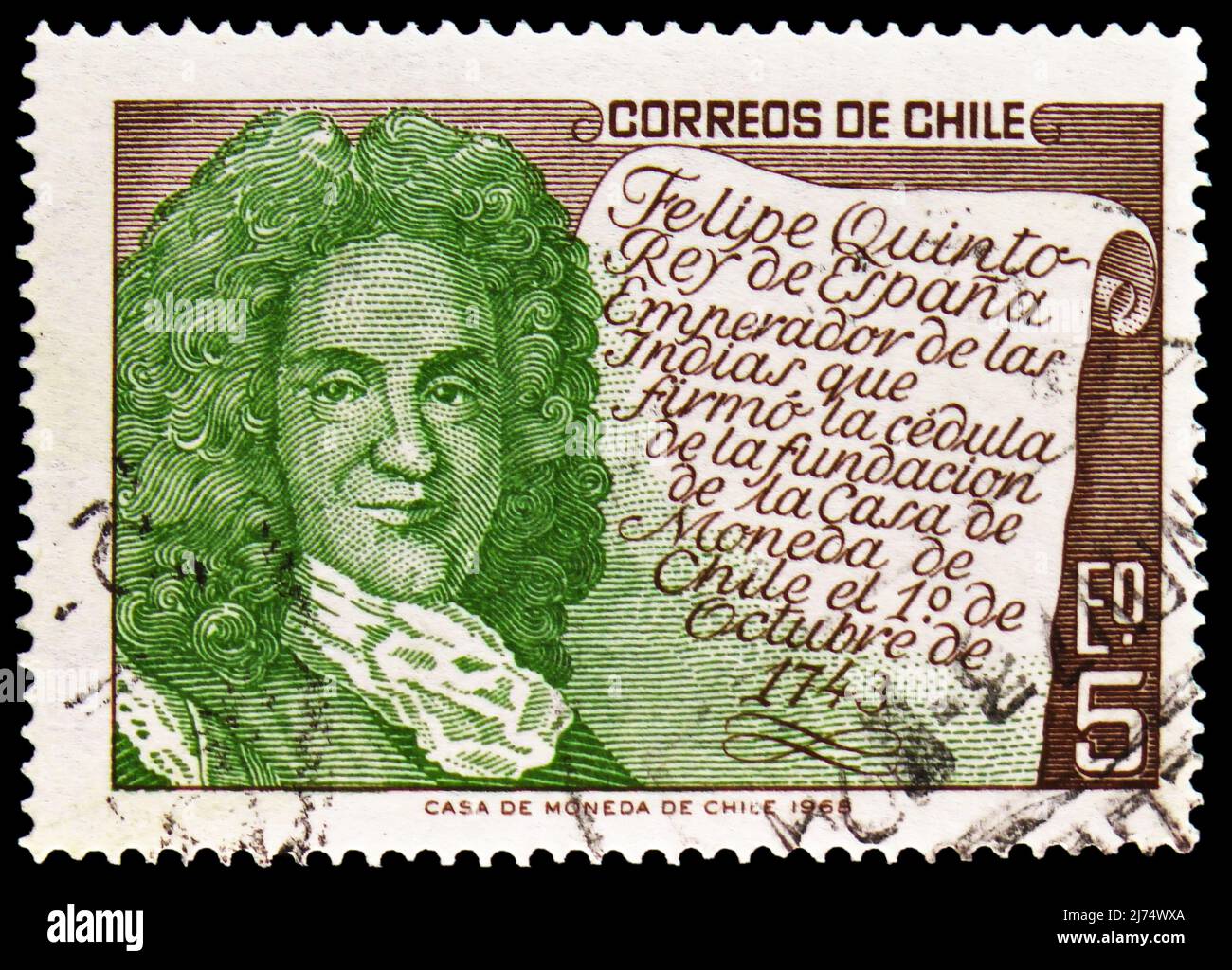 MOSCOW, RUSSIA - MARCH 27, 2022: Postage stamp printed in Chile shows ...