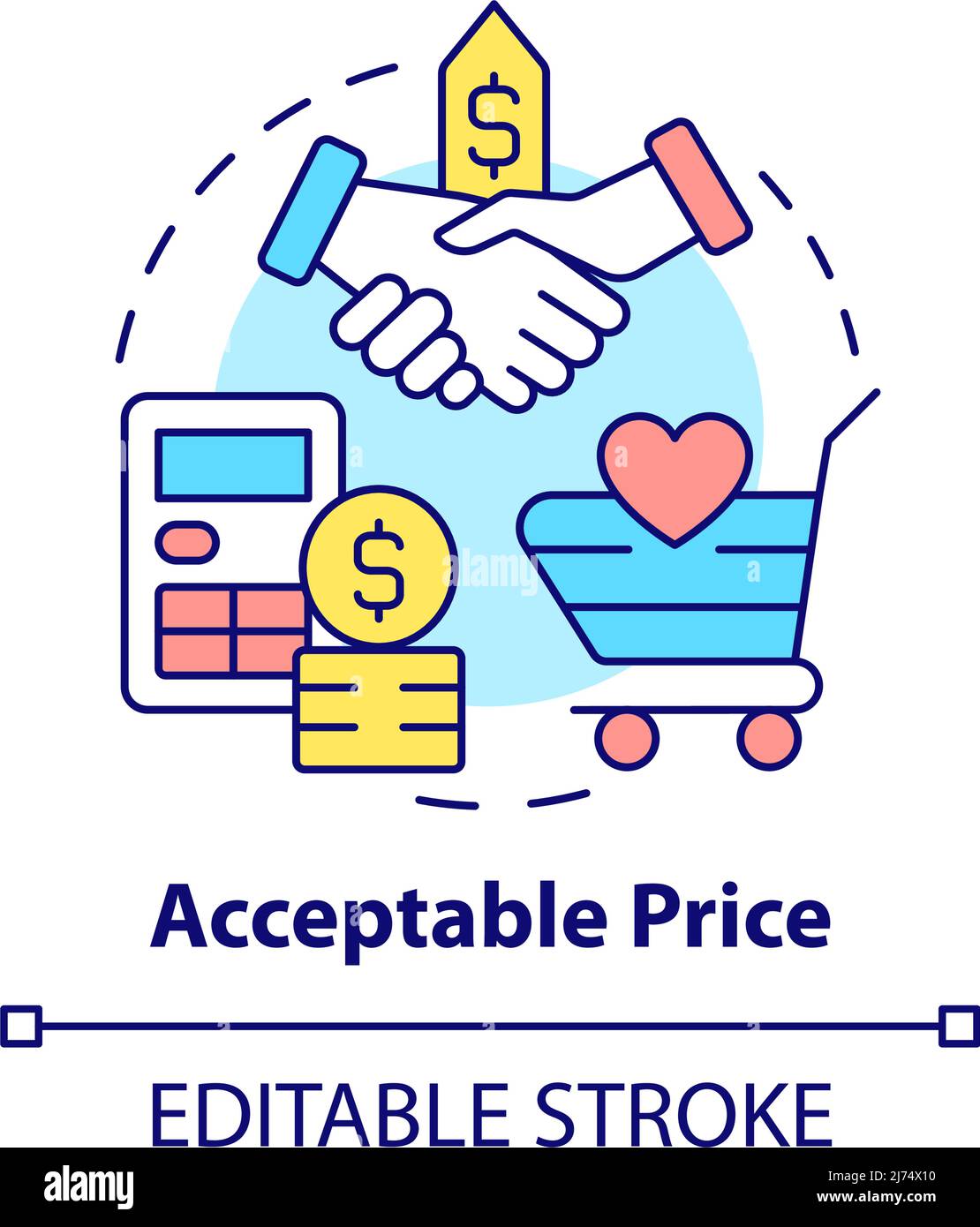 Acceptable price concept icon Stock Vector Image & Art - Alamy