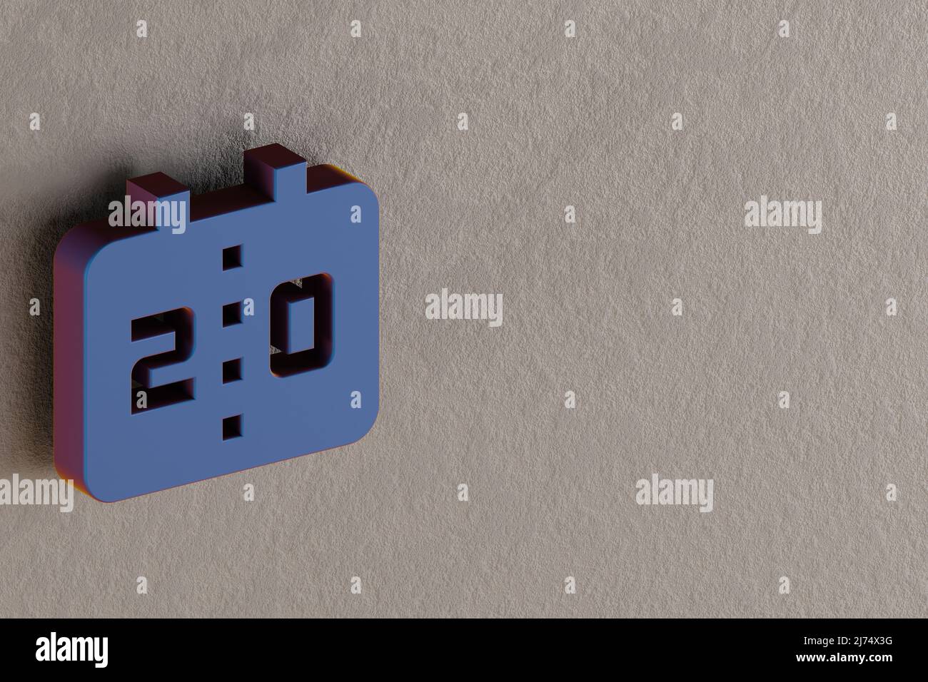 Beautiful abstract illustrations Blue Scoreboard symbol icons on a wall ...