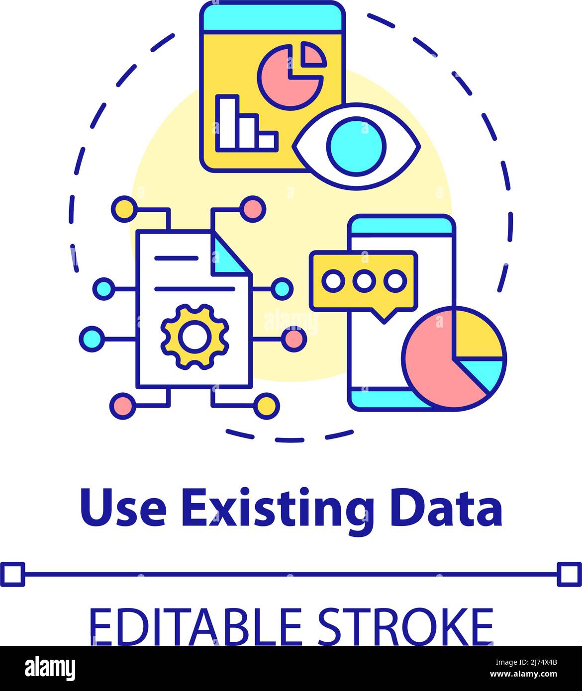 Use Existing Data Concept Icon Stock Vector Image And Art Alamy