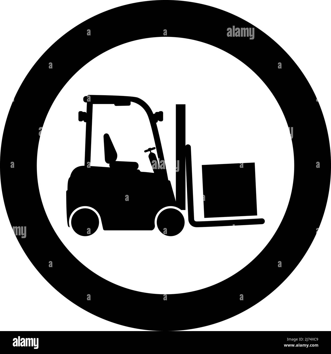 Cargo loading machine forklift truck for lifting box goods in warehouse ...