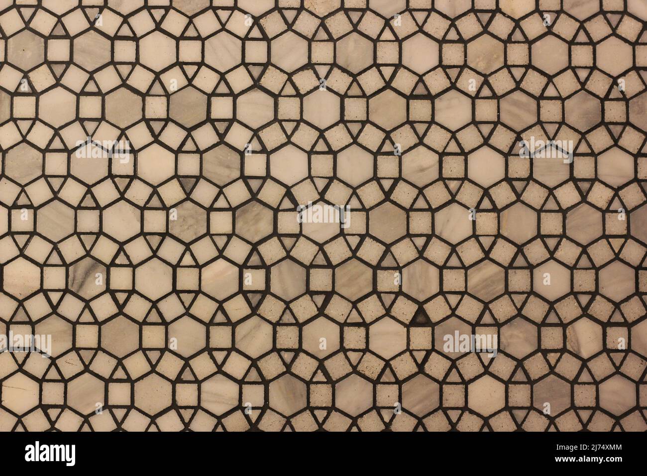 Beautiful vintage mosaic floor with a traditional repeating pattern ...