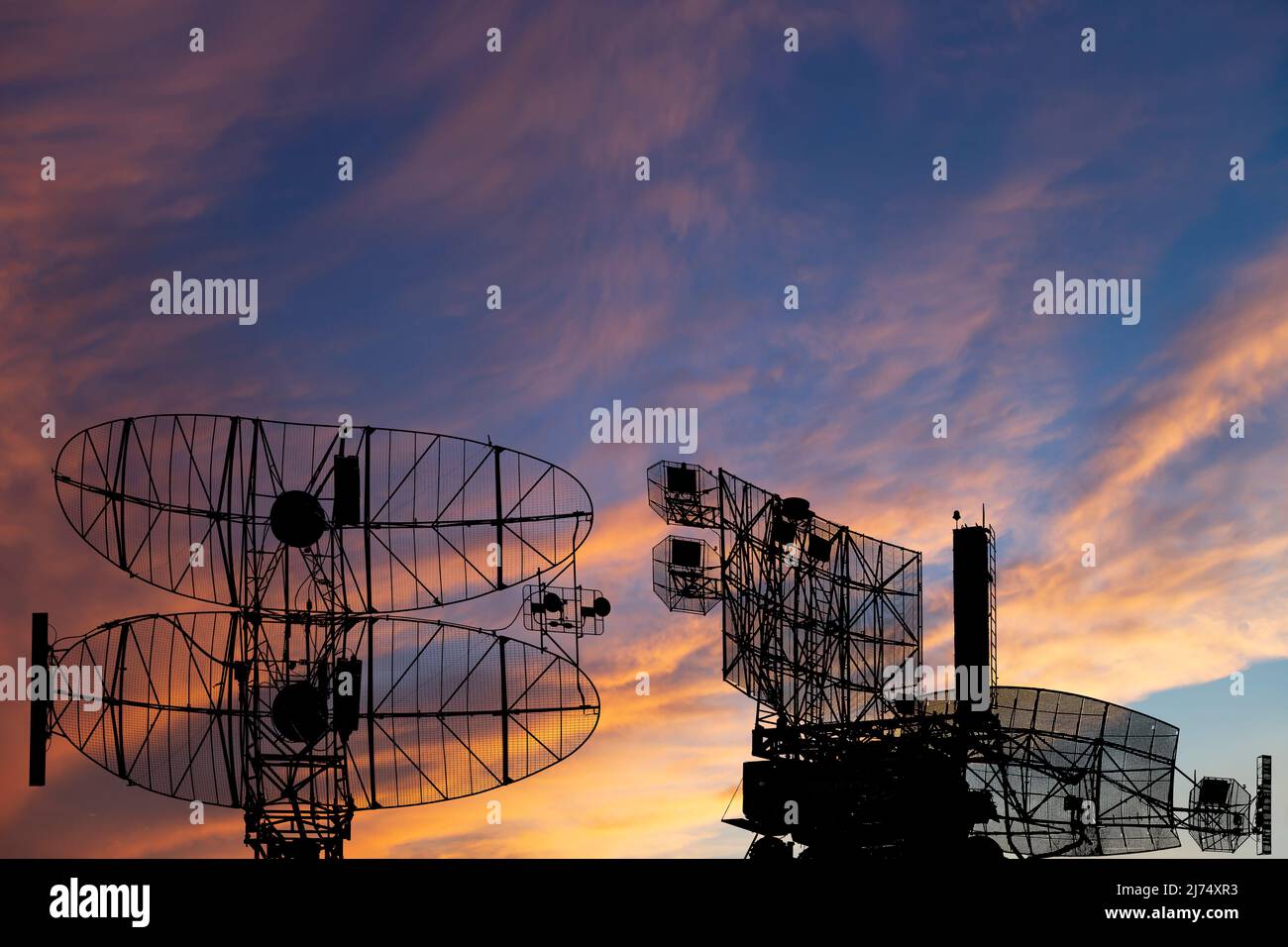 Air defense radars of military mobile anti aircraft systems, modern ...