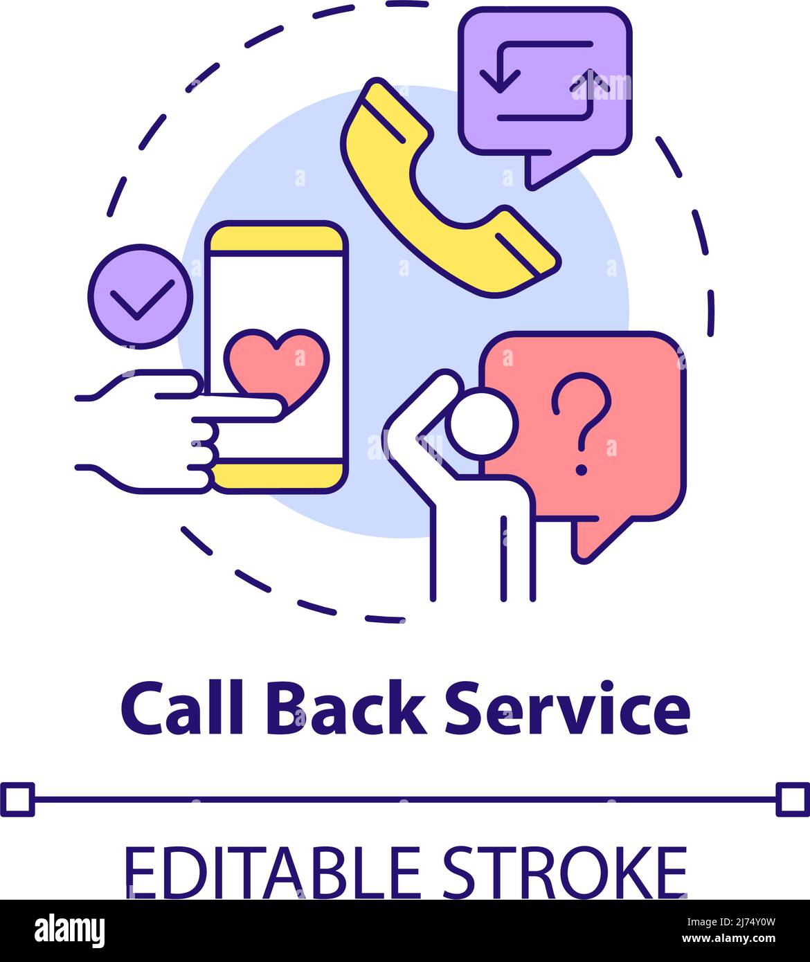 Call back service concept icon Stock Vector Image & Art - Alamy