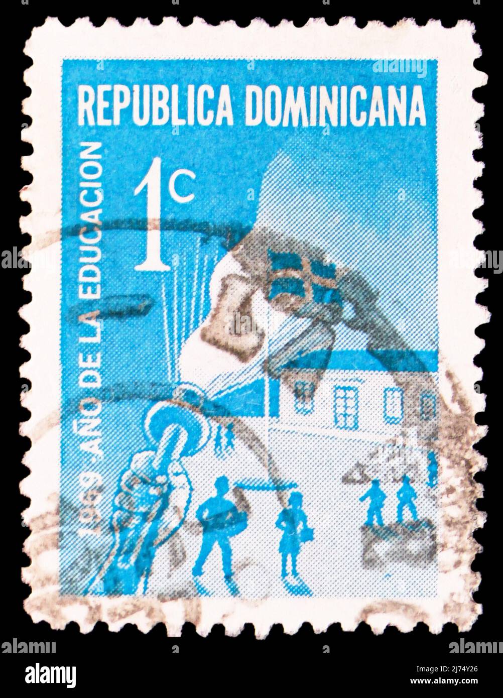 MOSCOW, RUSSIA - MARCH 27, 2022: Postage stamp printed in Dominicana ...