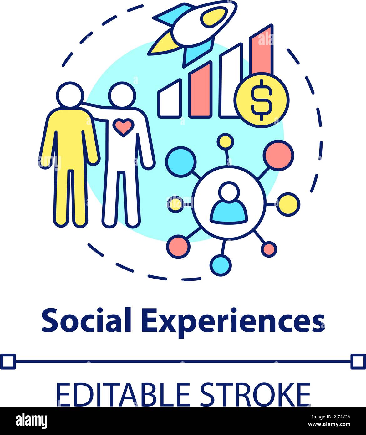Social experiences concept icon Stock Vector Image & Art - Alamy
