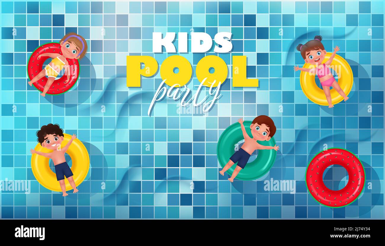 Pool Party Logo For Kids