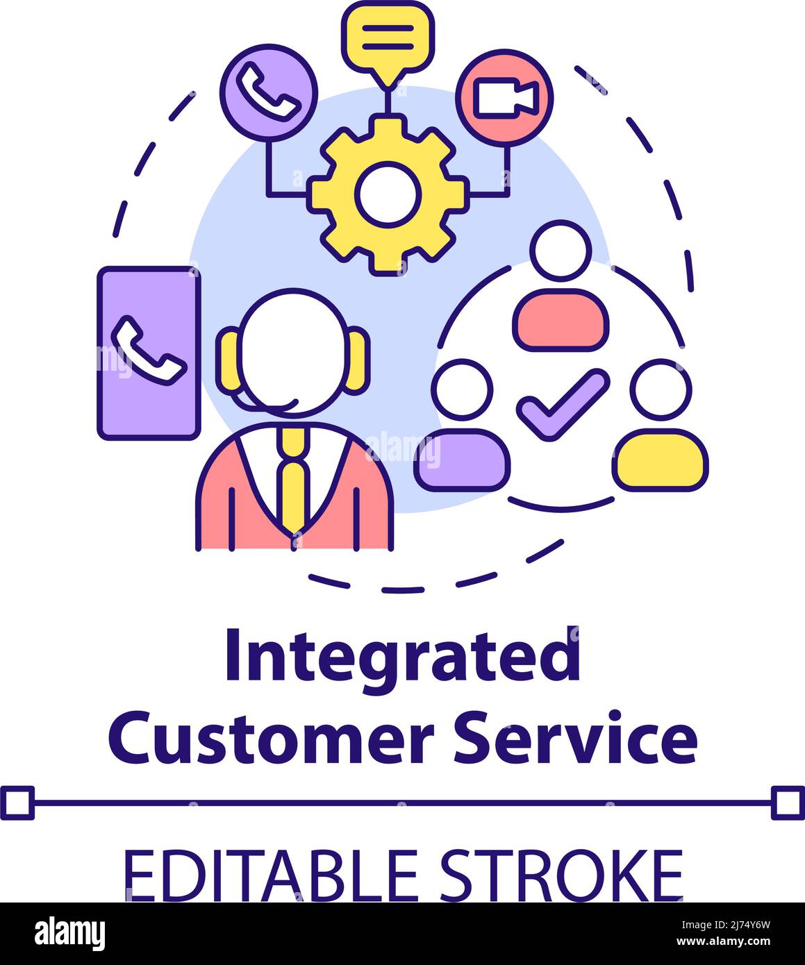 Integrated customer service concept icon Stock Vector Image & Art - Alamy