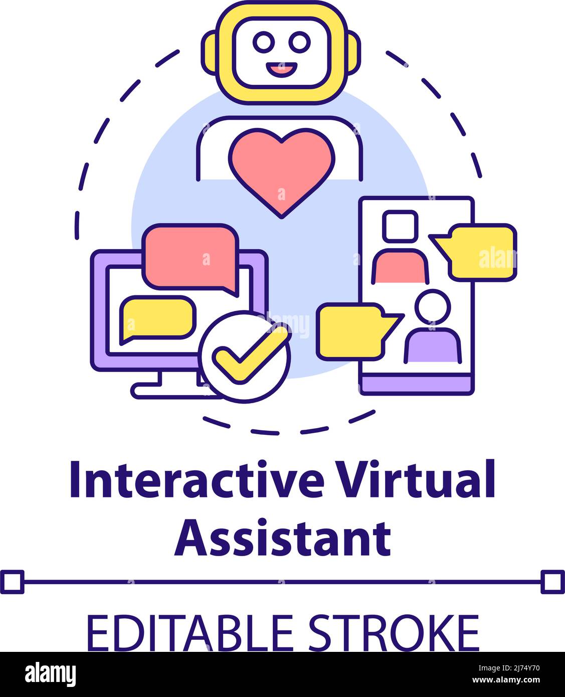 Interactive virtual assistant concept icon Stock Vector Image & Art - Alamy Interactive virtual assistant concept icon Stock Vector Image & Art - Alamy