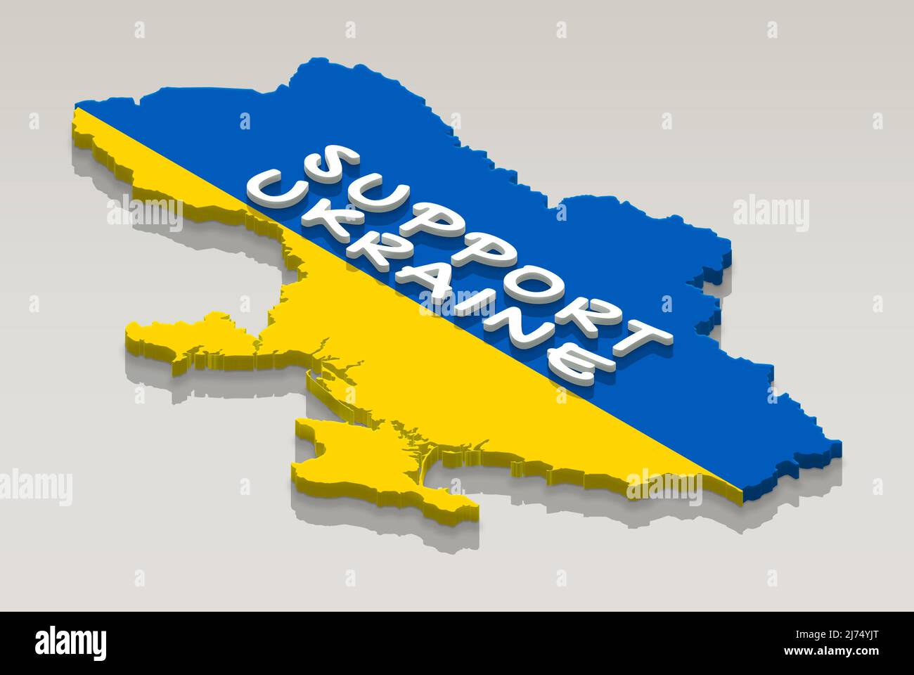 Support Ukraine message on flag map, concept of support Ukraine news ...