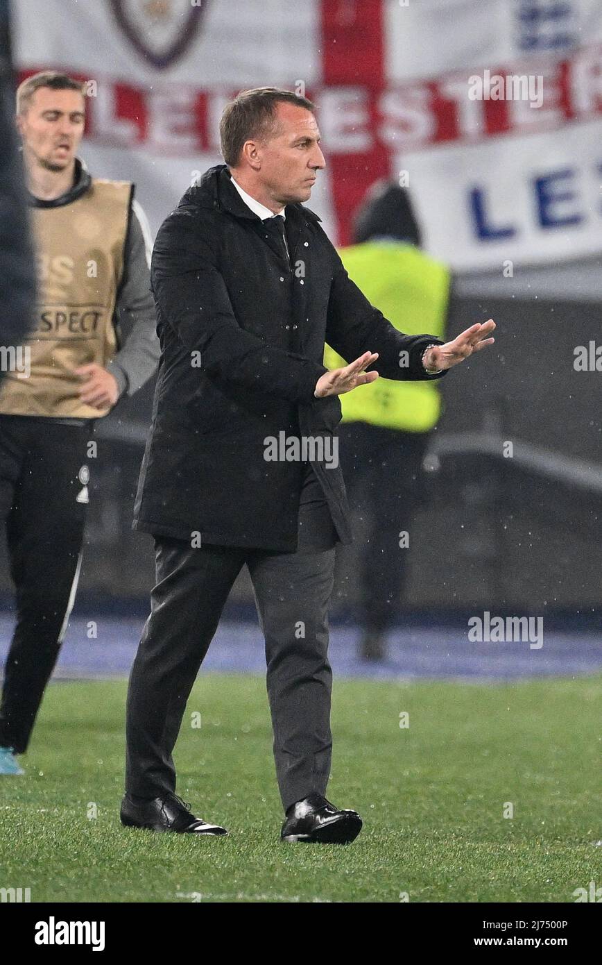 Brendan Rodgers coach (Leicester City) during the UEFA Europa ...