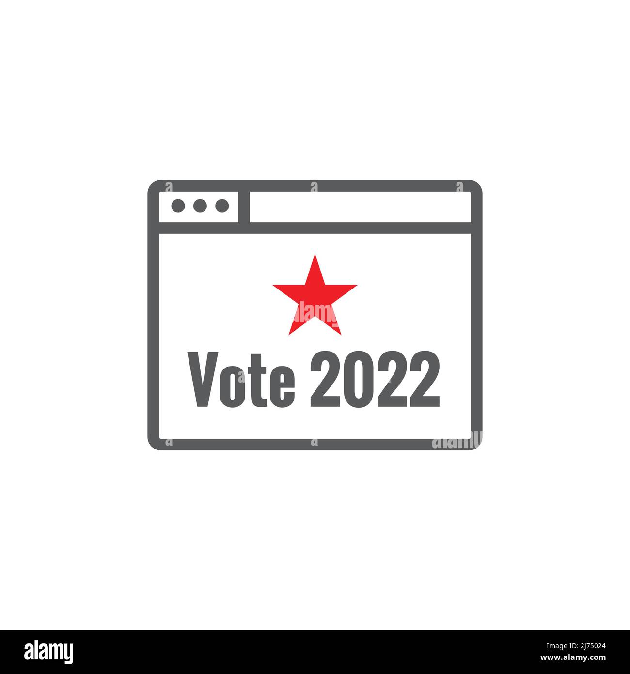 2022 Midterm Elections Design with Red White Blue Vote Icon Stock ...
